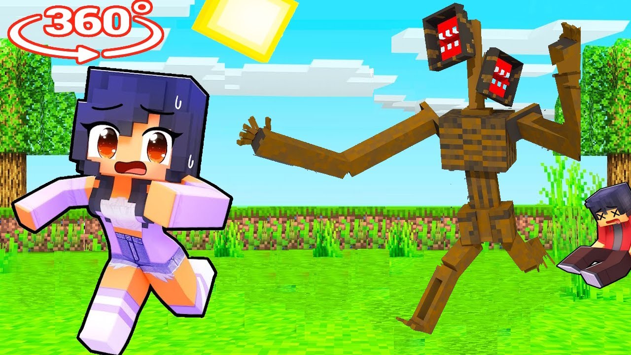 Aphmau Surviving Against Siren Head in Minecraft - Gameplay 360° - YouTube