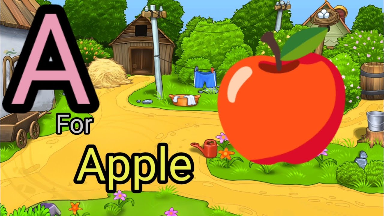 A for Apple B for Ball A to Z Alphabets #atoz #abcd #ebc #apple # ...