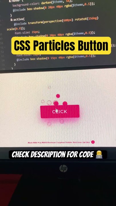 Css Particles Button Css Htmlcsstutorial Tutorials Codinglife Shorts