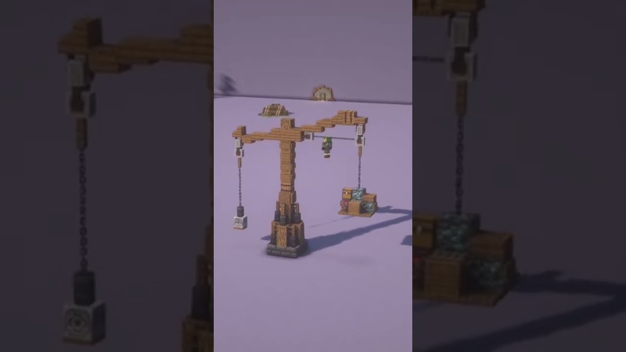 Minecraft Crane Design | How to build a crane in minecraft - YouTube
