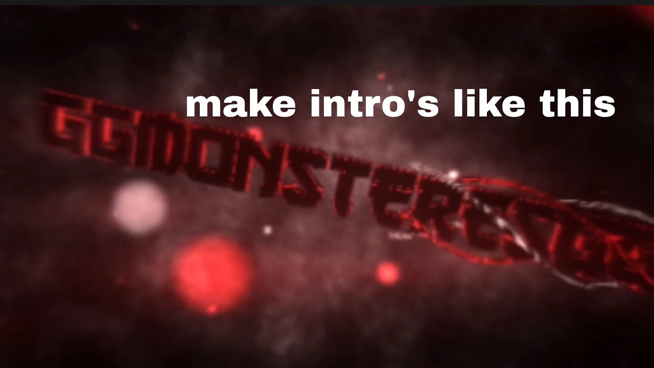 how to make the 3d text intro - YouTube