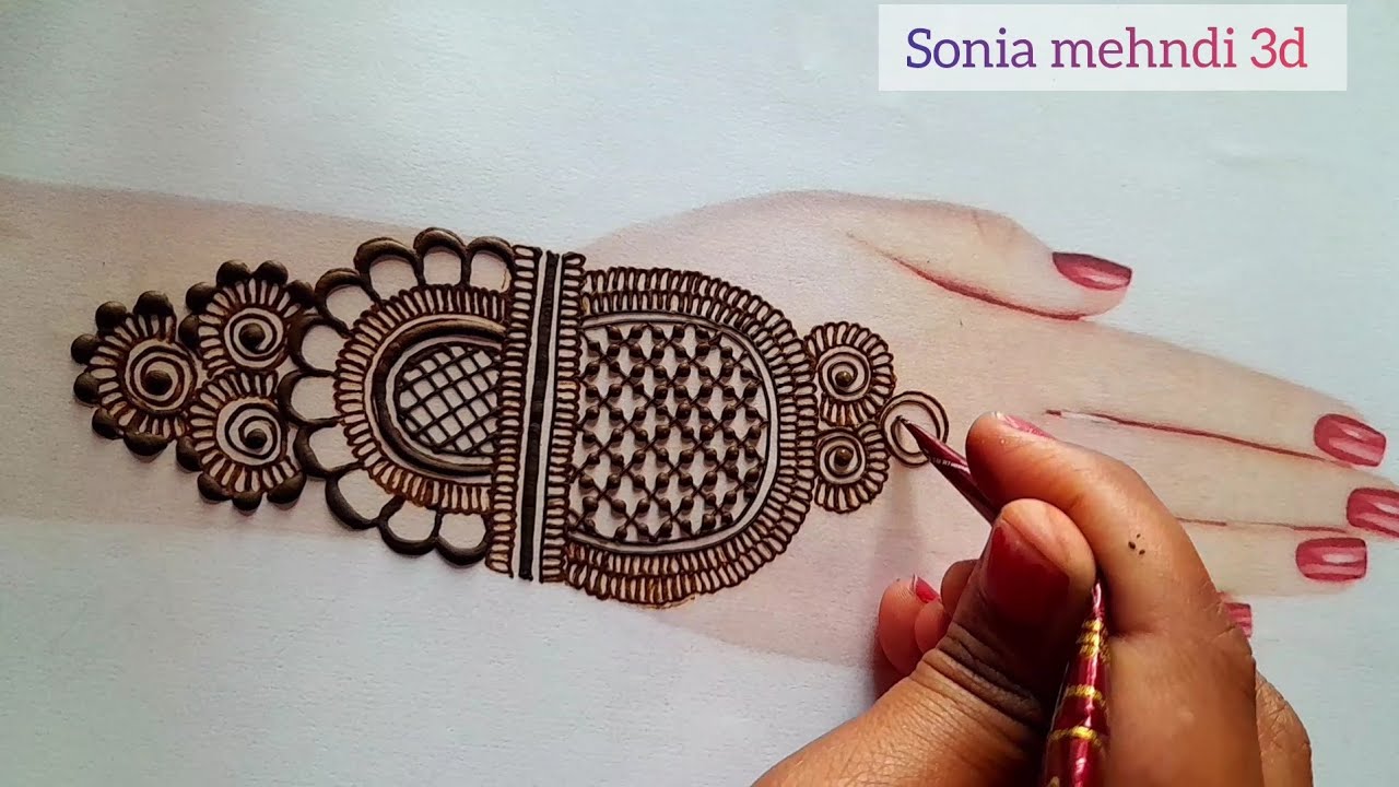 🥰Simple back hand mehndi design |Mehndi ki design | Back hand mehndi ...