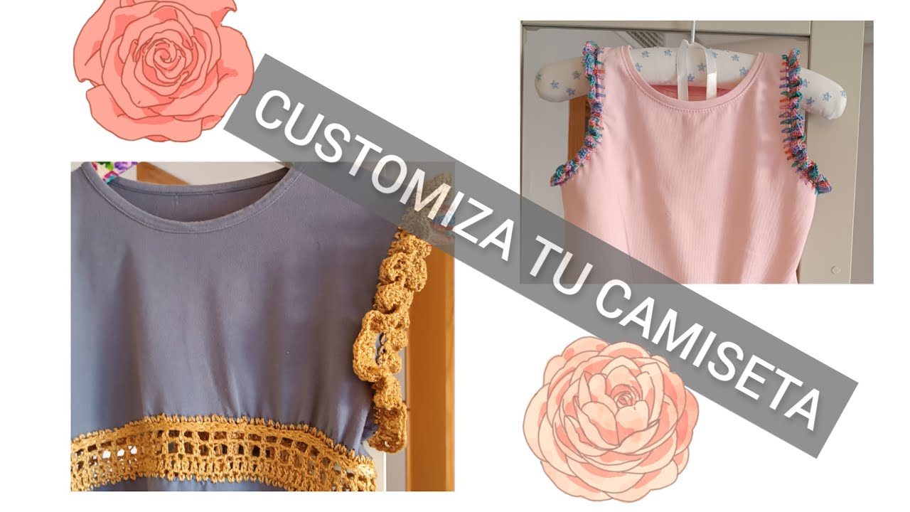 CUSTOMIZA TUS CAMISETAS CON CROCHET #tshirtsdesign #crochetforbeginners ...
