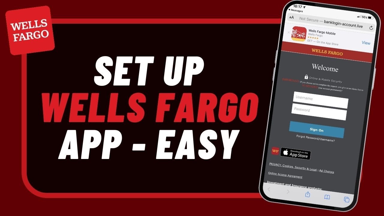 How to Set Up Wells Fargo App - EASY STEPS - YouTube
