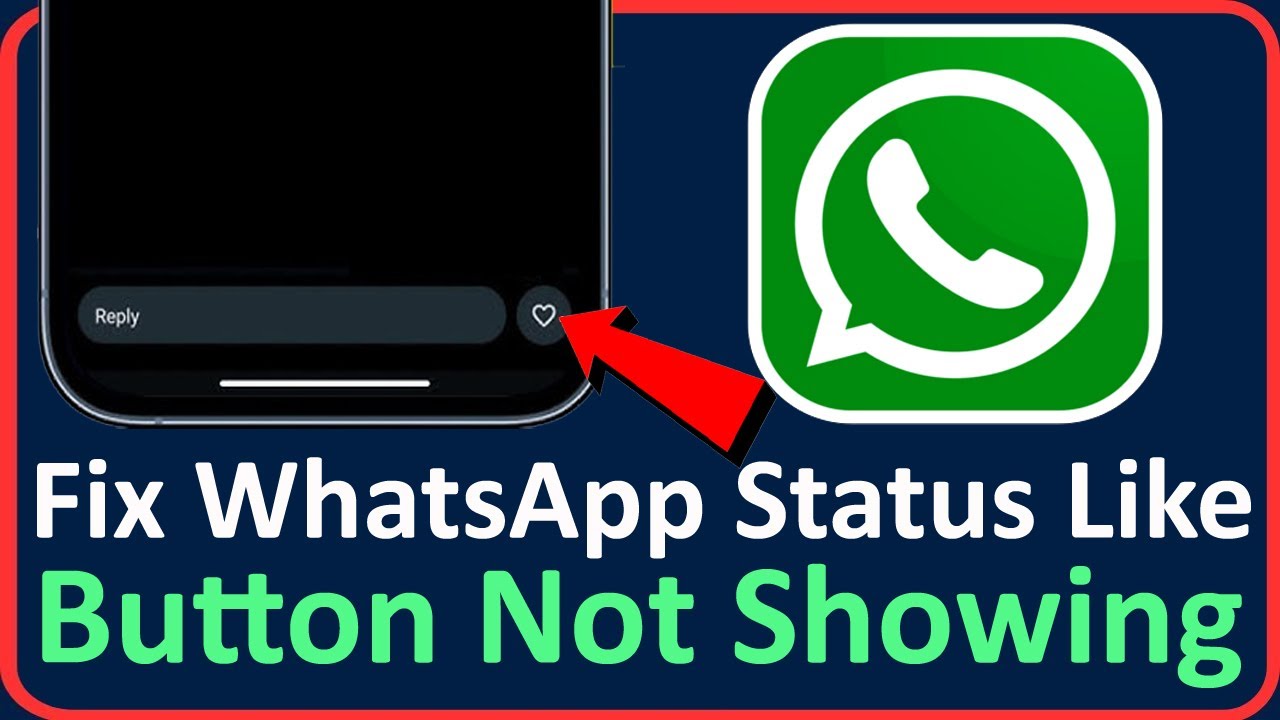 How To Fix WhatsApp Status Like Button Not Showing | WhatsApp Status ...