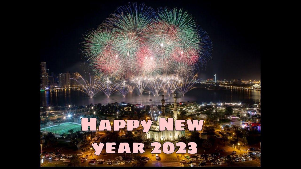 Happy New Year 2023 at Sharjah Al majaz - YouTube