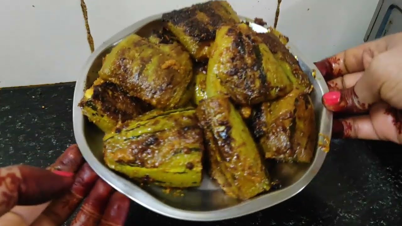 Kaita ka Bharva Sabji Recipe, Sarson masala se bharva sabji banane ki ...