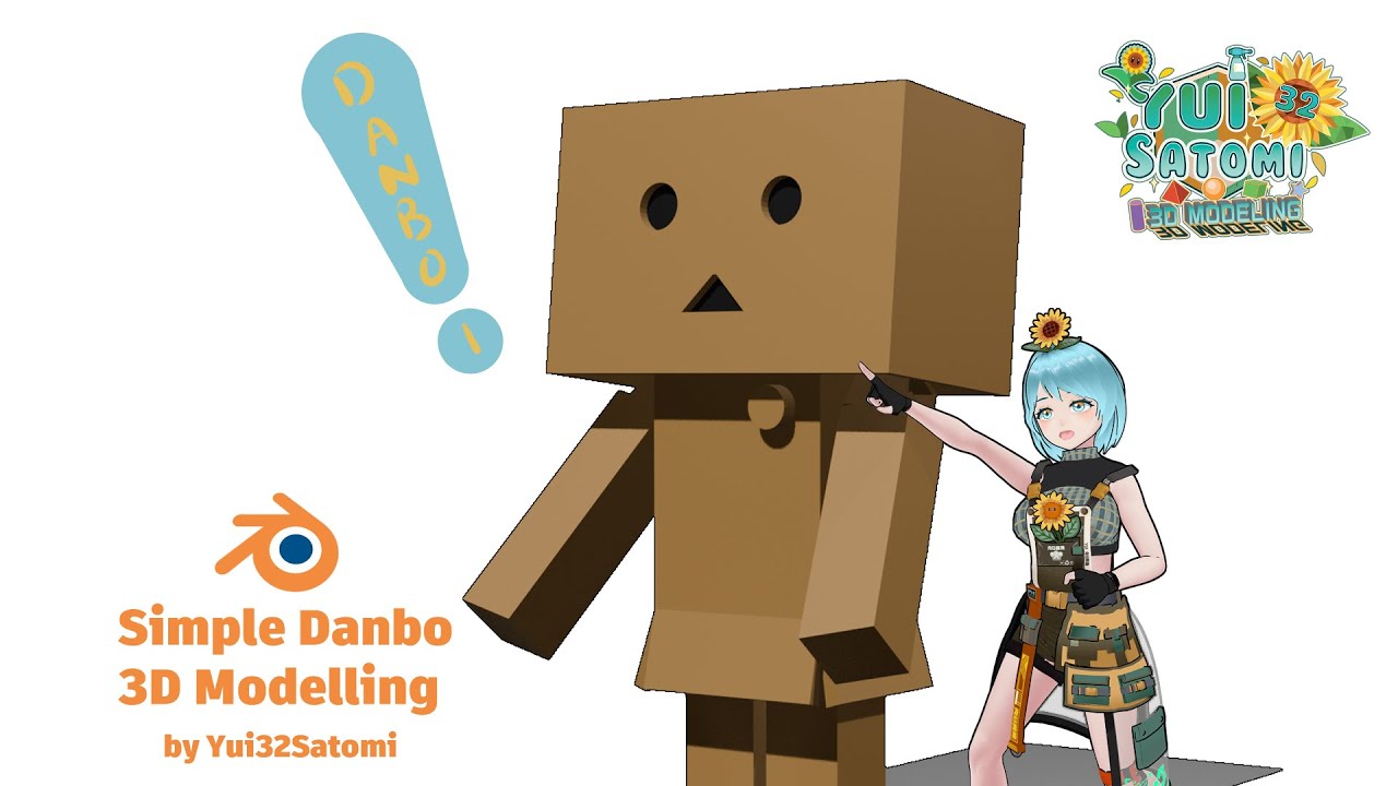 【Yui Blender Tutorial】Simple Danbo from Yotsuba 3D Modelling in Blender - YouTube
