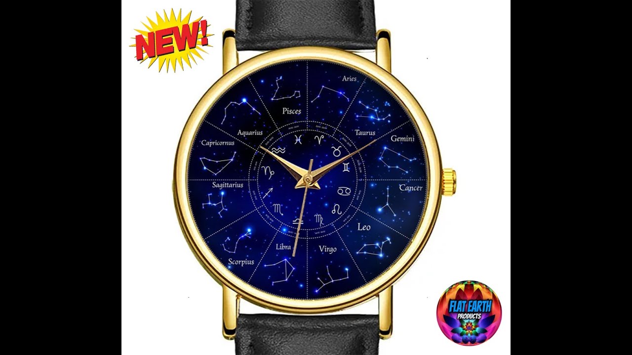 Flat Earth Zodiac Star Chart Constellation Map Wristwatch Firmament Sky ...