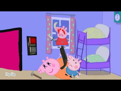 The nightmare family Peppa Pig attacks George Pig, but George Pig grabs ...