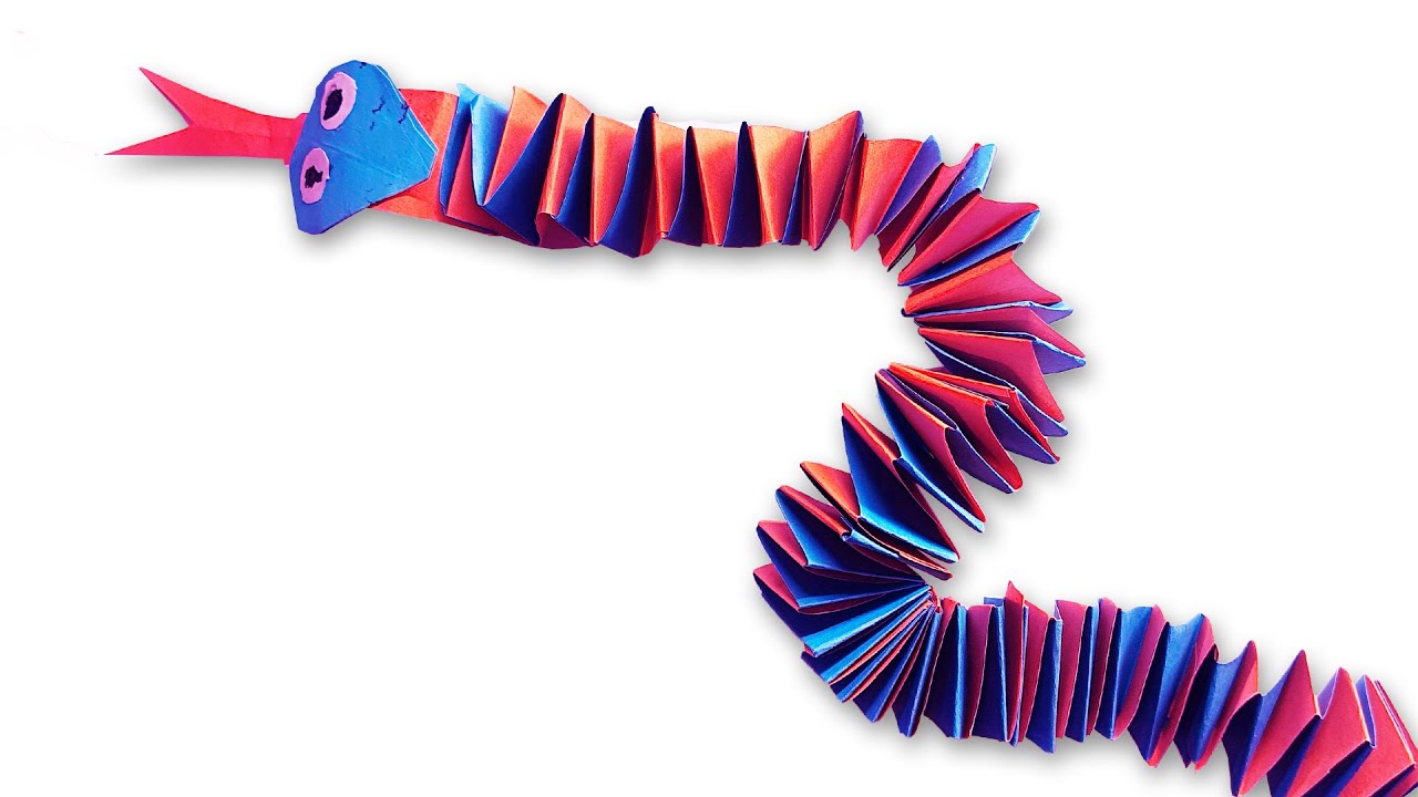 Paper Snake Craft 🐍 | Easy Origami Paper Snake Step by Step - YouTube