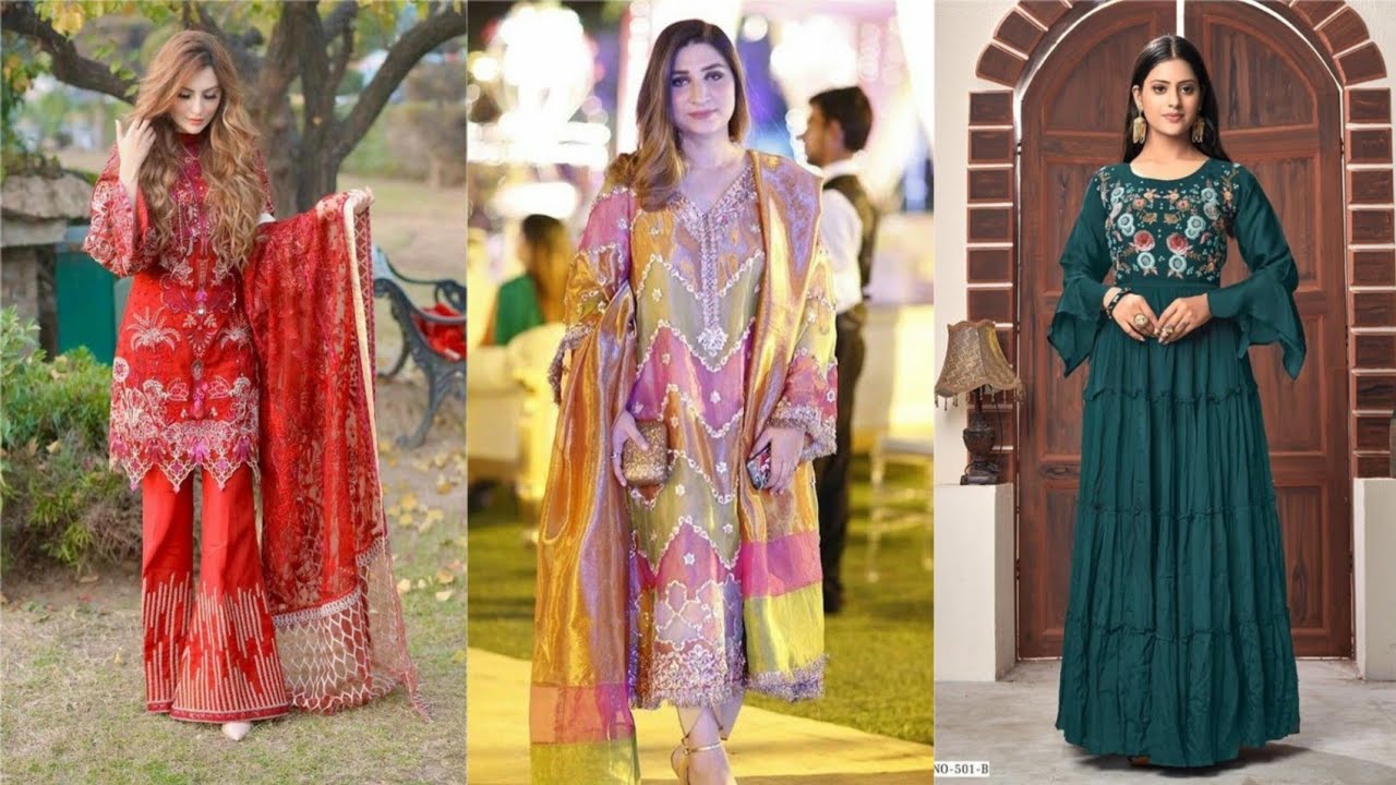 beautiful party dress design for girls/stylish dress for party/party ...