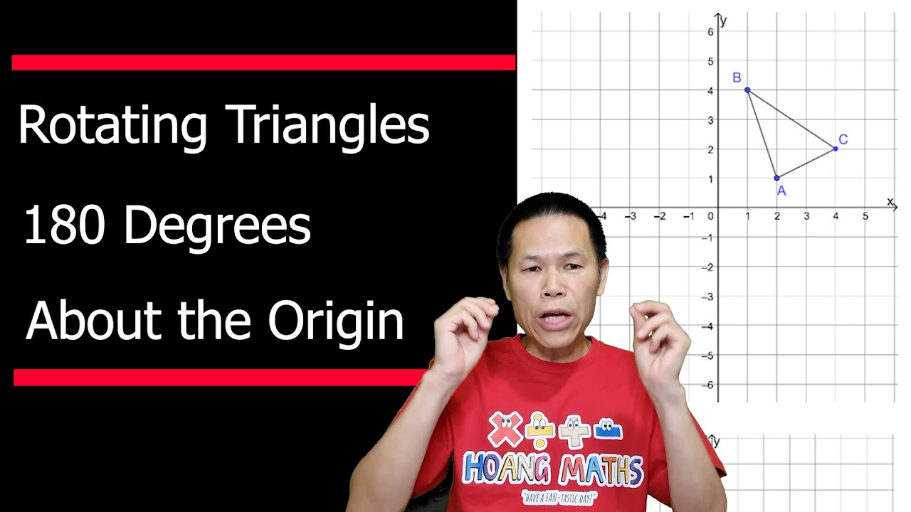 Rotating Triangles 180° About the Origin on a Coordinate Plane - YouTube