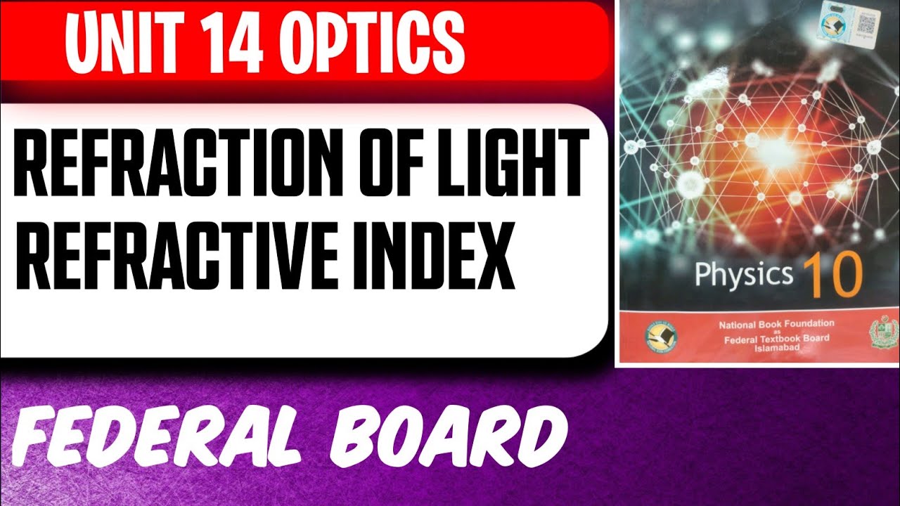 Refraction of Light & Refractive Index | Unit 14 Optics | Class 10 ...