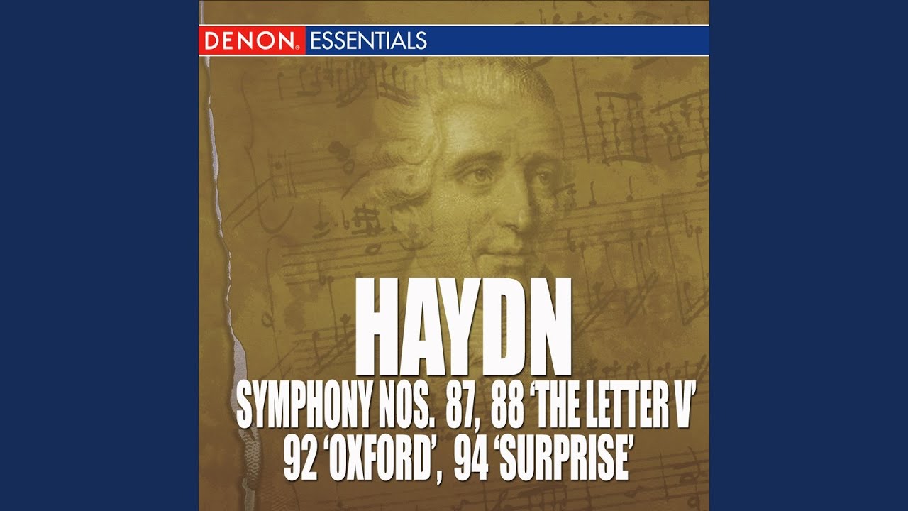 Symphony No. 92 in G Major "Oxford Symphony": I. Adagio - Allegro ...