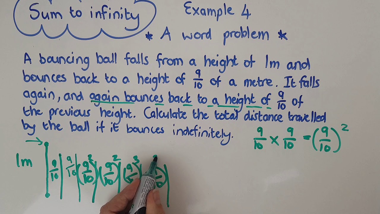 Grade 12 Sequences and Series Part 5d Sum to Infinity Word Problem ...