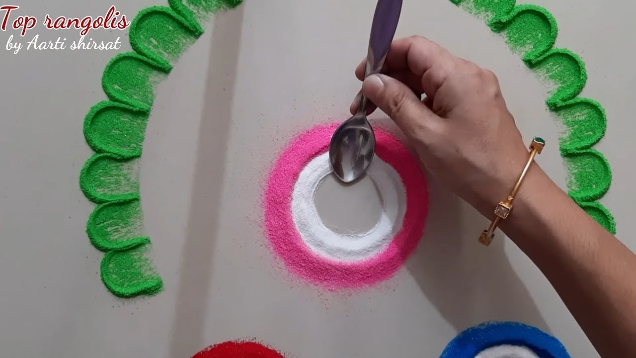 Beautiful shading flowers | rangoli design | by Aarti shirsat | Top ...