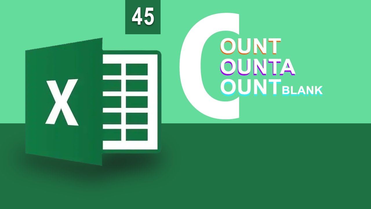 Part28 How to use Count CountA CountBlank in Ms Office Excel - YouTube