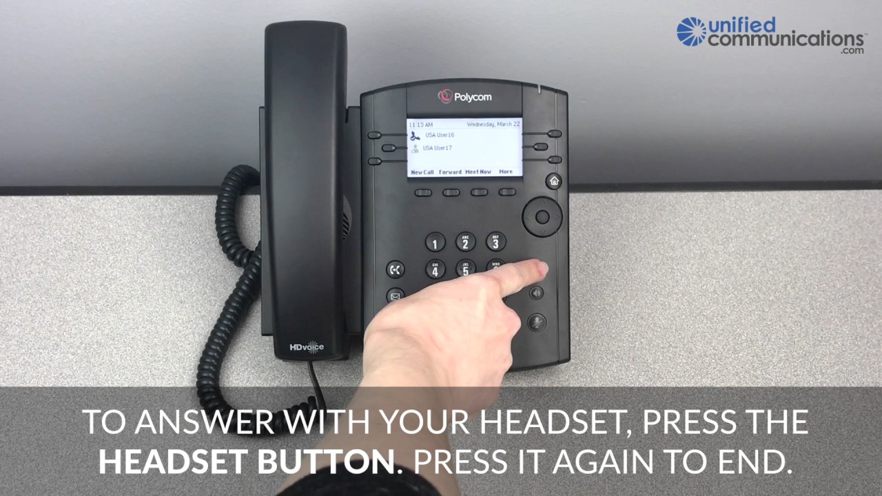 Polycom VVX 300 & 400 Series - How to Answer & End a Call - YouTube