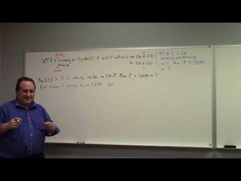 Calculus: aftermath, theorems about monotonic functions, inverse function theorem on R, 5-8-24 ...