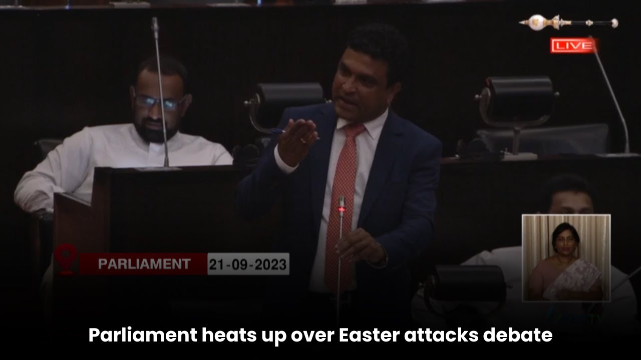 Parliament heats up over Easter attacks debate - YouTube