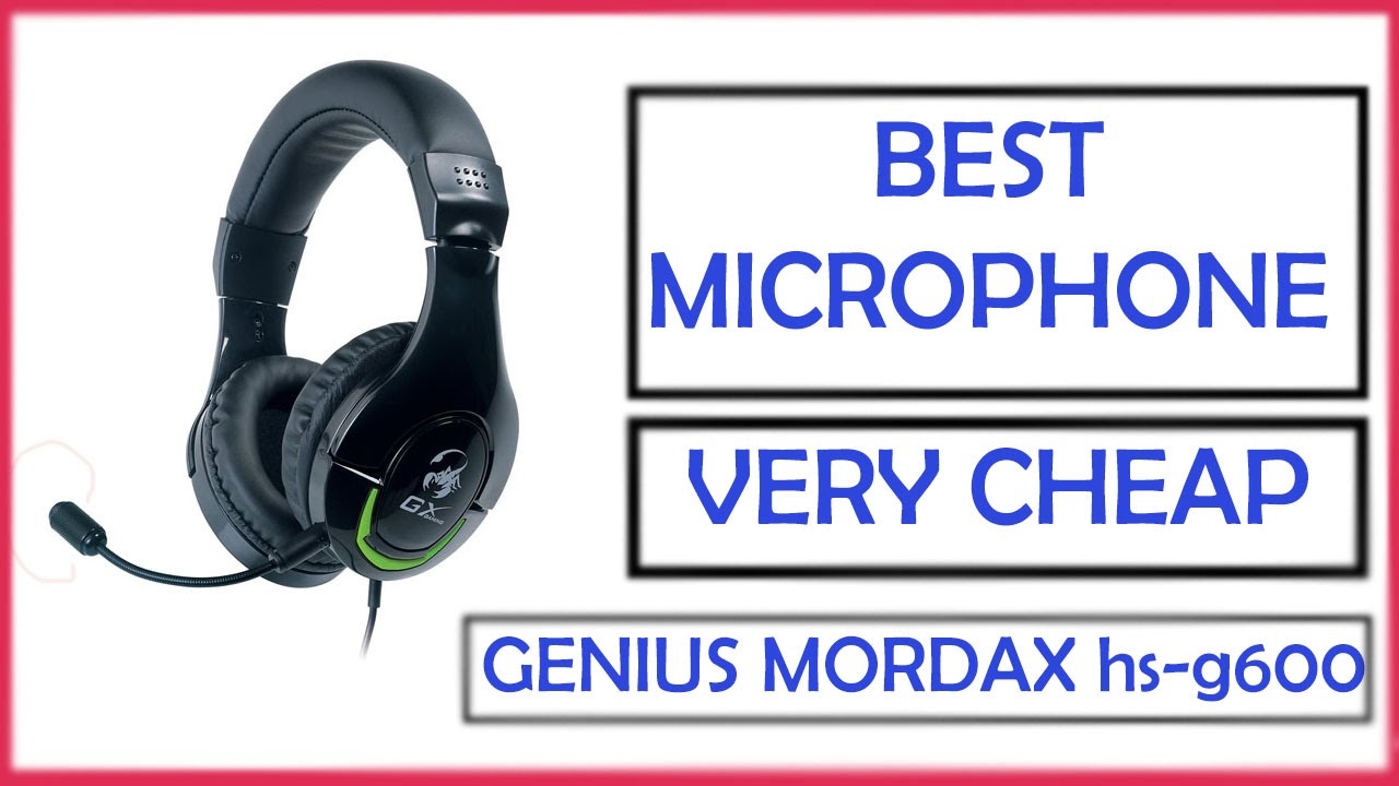 Headset With Best Microphone - Genius Mordax HS-G600 (Mic Test) - YouTube