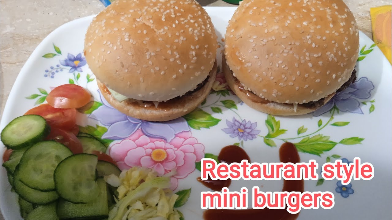 restaurant style mini burgers - YouTube