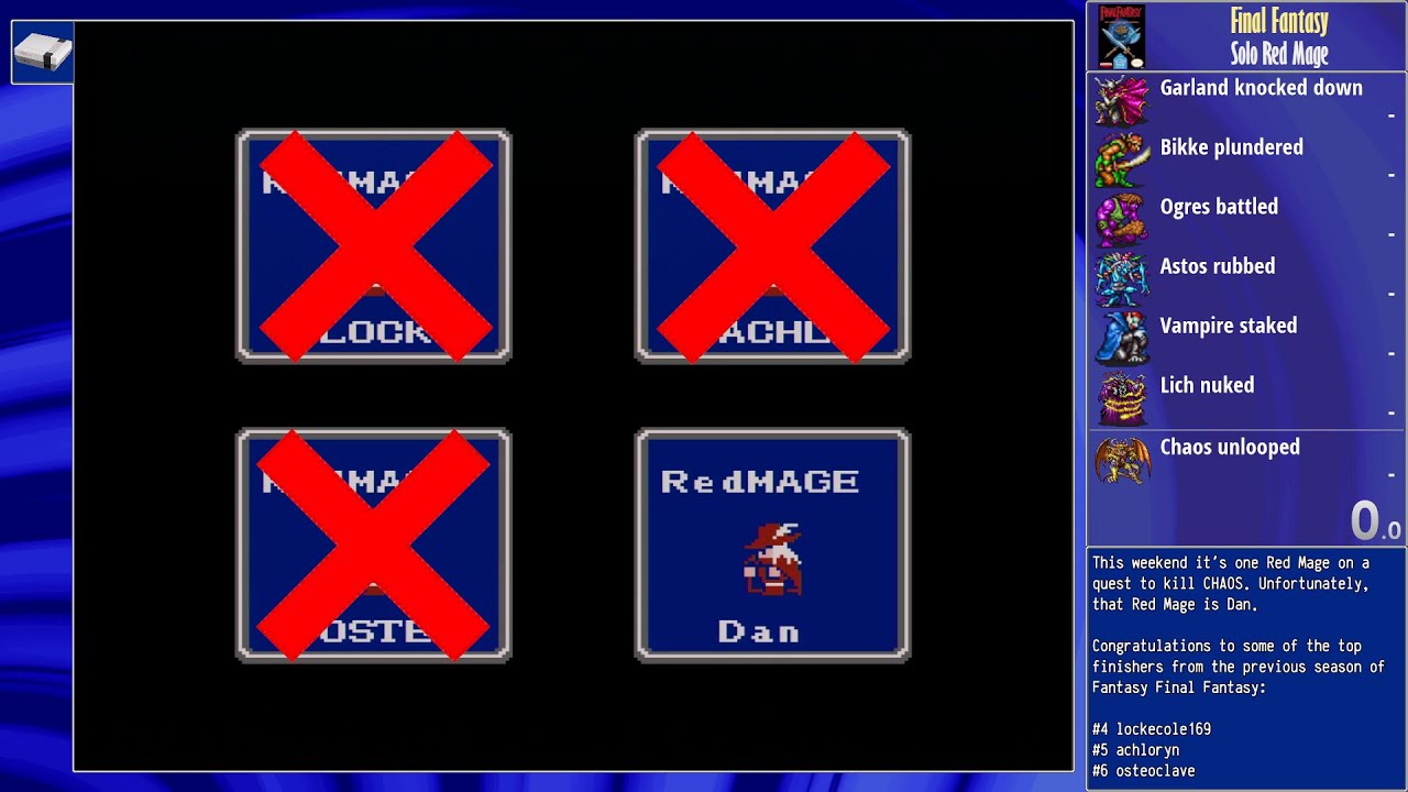 Final Fantasy NES Ultimate Challenge: Solo Red Mage No Class Change ...