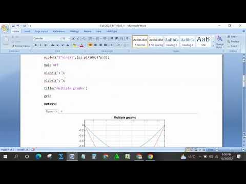 MTH643 ( Matlab) Assignment # 1 Solution 2022 || VU OF PAKISTAN|| - YouTube