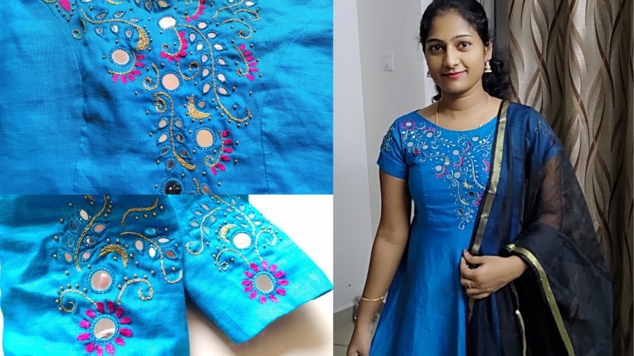 Simple Mirror Hand Work at Home for Beginners|| సులువుగా అద్దాలు ఇలా ...