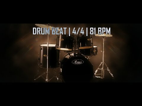 Drum beat in 4/4 at 81 BPM - YouTube