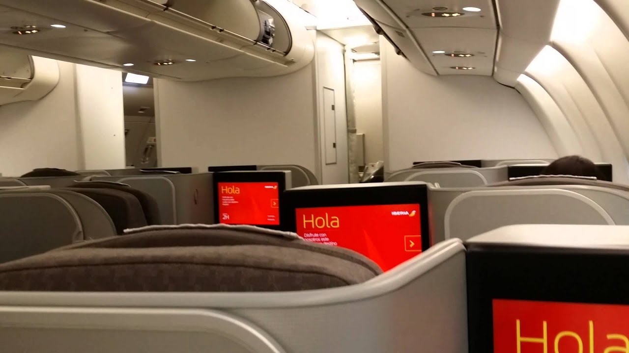 Iberia business class Chicago to Madrid - YouTube