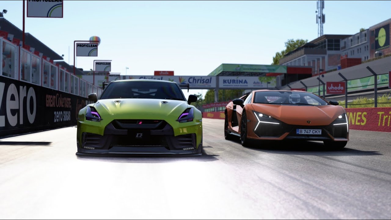 Tuned Nissan GT R vs Lamborghini Revuelto at Zolder - YouTube