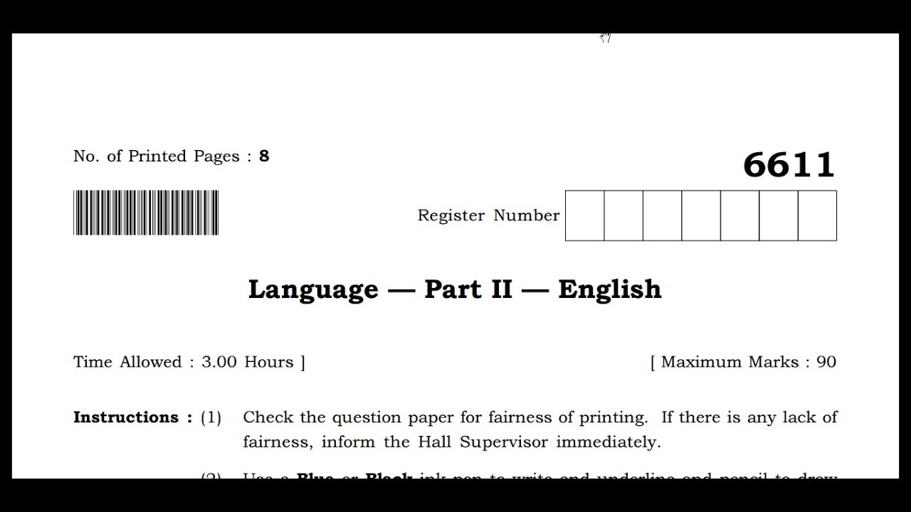 12th ENGLISH PUBLIC QUESTION PAPER 2023 YouTube 12th-english-public-question-paper-2023-youtube