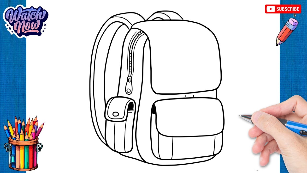 Clipart School Bag Drawing