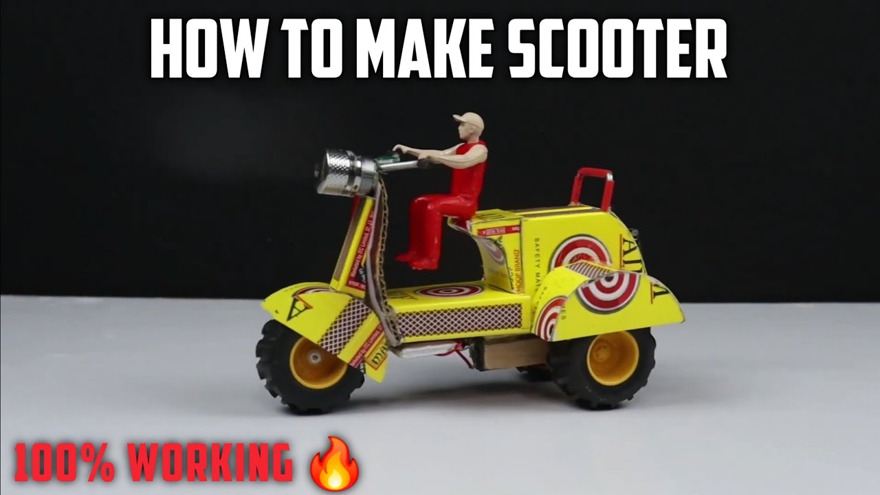 How to Make DIY Scooter at Home | 100% Working | THE SPARK STATION ...