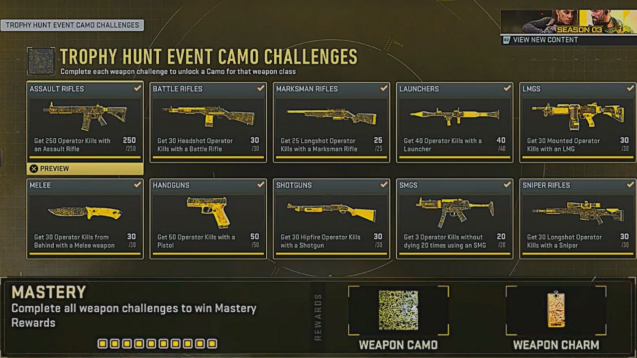 (WARZONE 2) CHI TIẾT TROPHY HUNT CAMO CHALLENGE - hướng dẫn cách làm ...