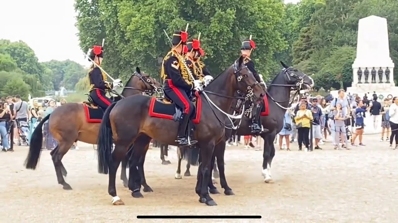 HORSE TROUBLE AT THE KING’S HORSE GUARD PARADE - YouTube