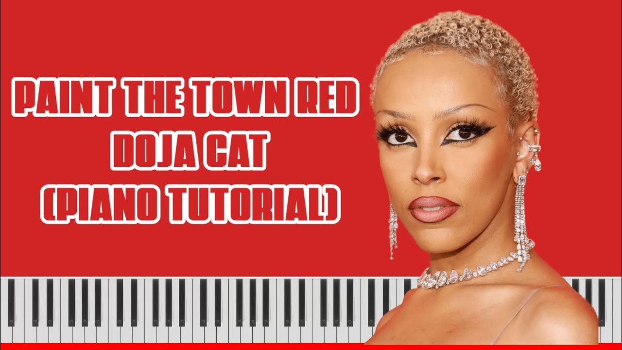 Paint The Town Red - Doja Cat (Piano Tutorial) - YouTube