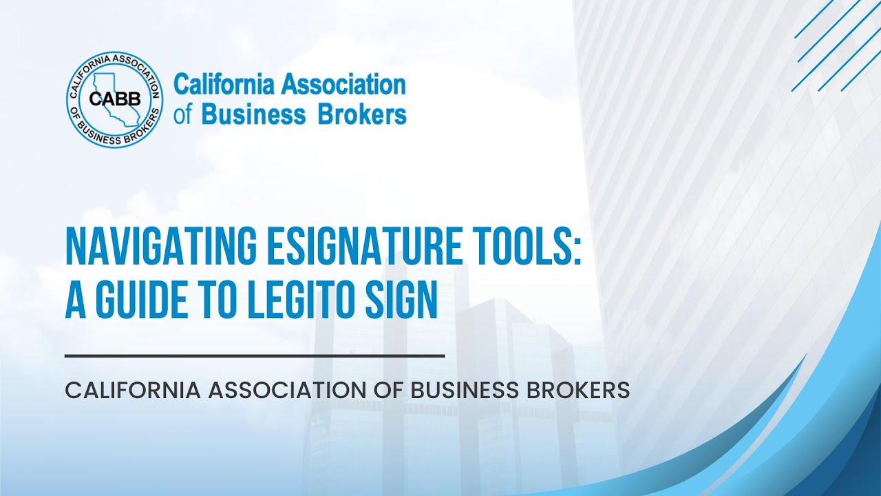 Navigating Esignature Tools: A Guide to Legito Sign - YouTube
