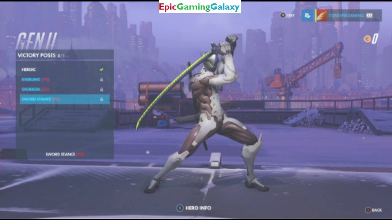 All The Unlockable Victory Poses Revealed For Genji The Offensive Hero ...