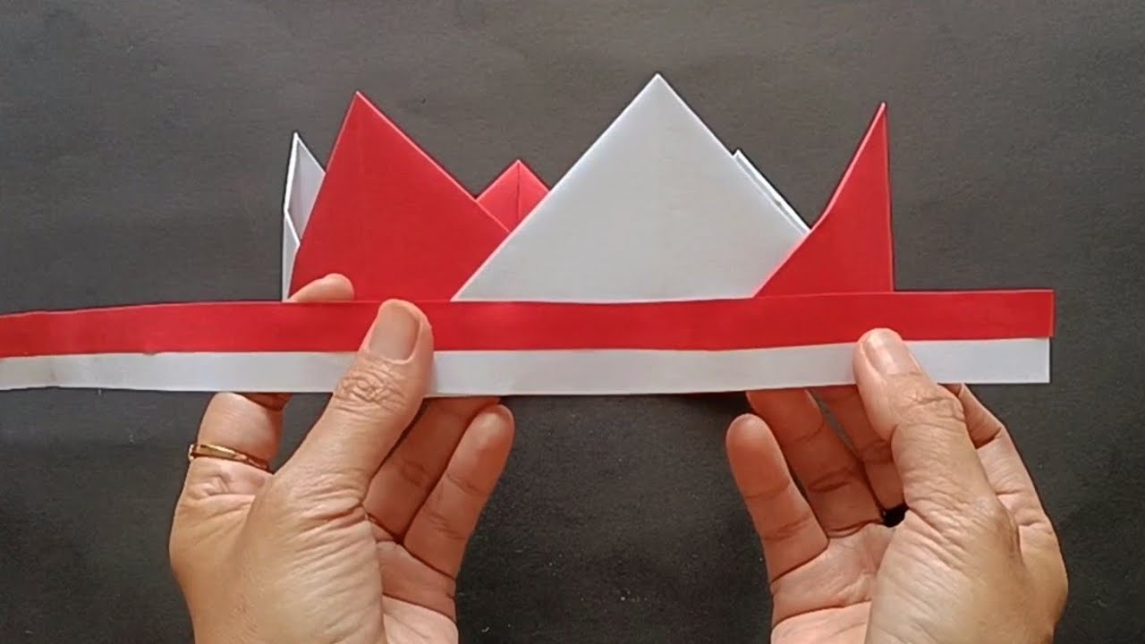 Topi Karnaval dari Kertas Origami untuk anak TK || Hiasan topi anak di ...