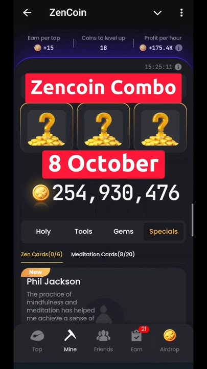 Zencoin Combo Daily | Zen coin combo today | New Zen coin combo | Zencoin combo today - YouTube