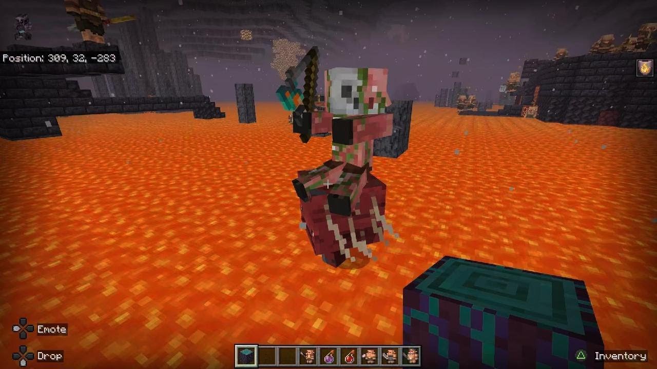 Zombie piglin ride strider how rare is this - YouTube
