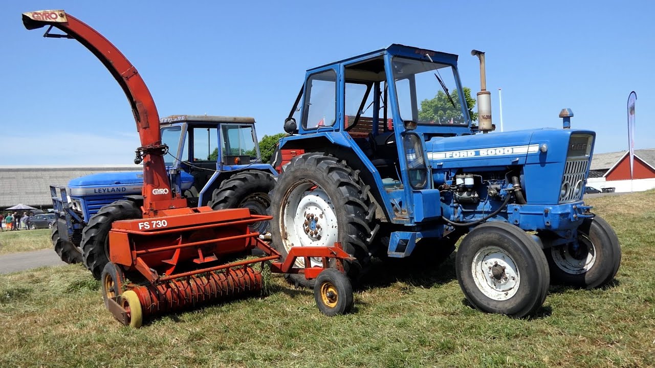 Ford 5000 chopping grass with Gyro FS 730 Forage harvester - YouTube