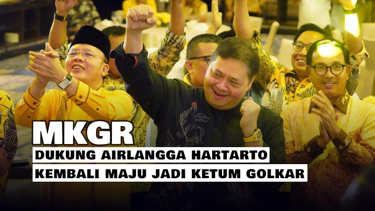 MKGR Dukung Airlangga Hartarto Kembali Maju Jadi Ketum Golkar - YouTube