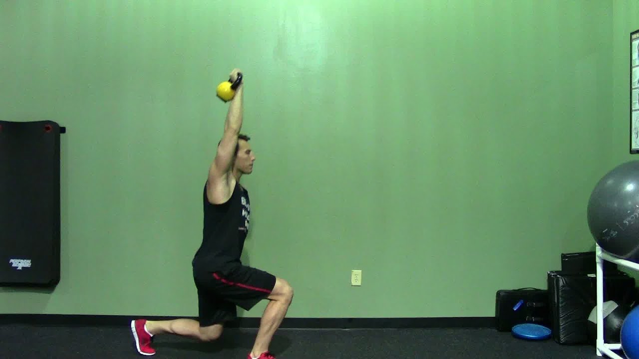Kettlebell Overhead Reverse Lunge Hasfit Kettlebell Exercise
