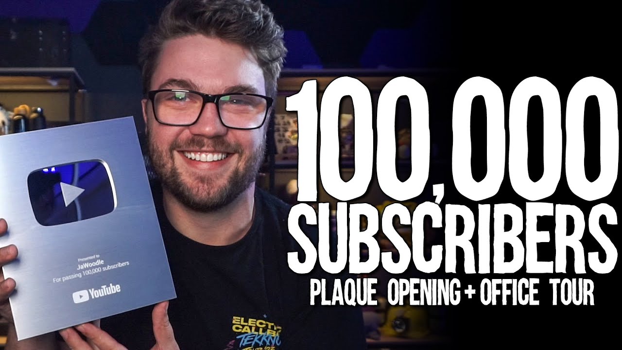 100,000 SUBSCRIBERS! - Play Button Box Opening and Office Tour - YouTube