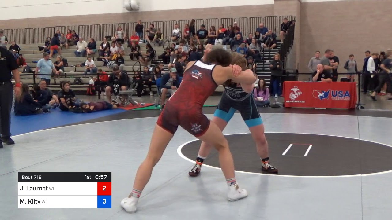 68 Kg Rr Rnd 2 Jayden Laurent Team Wisconsin Vs Macey Kilty Team ...