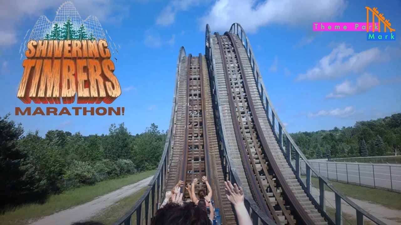 Shivering Timbers Marathon! - Michigan's Adventure (4K HD POV) - June ...